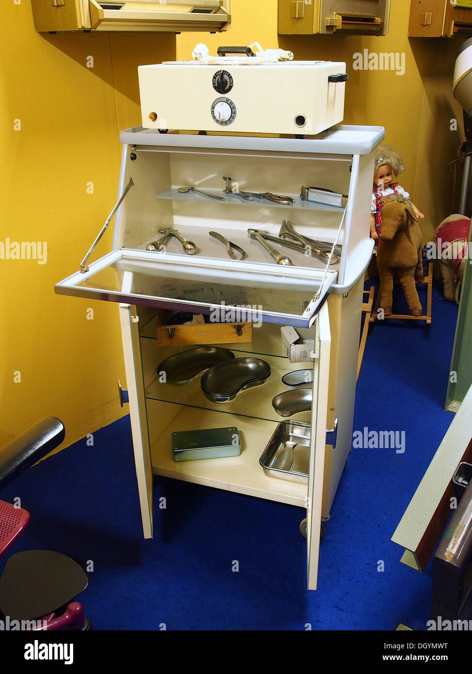 This collection includes old medical equipment, vintage tins, toys, and ...