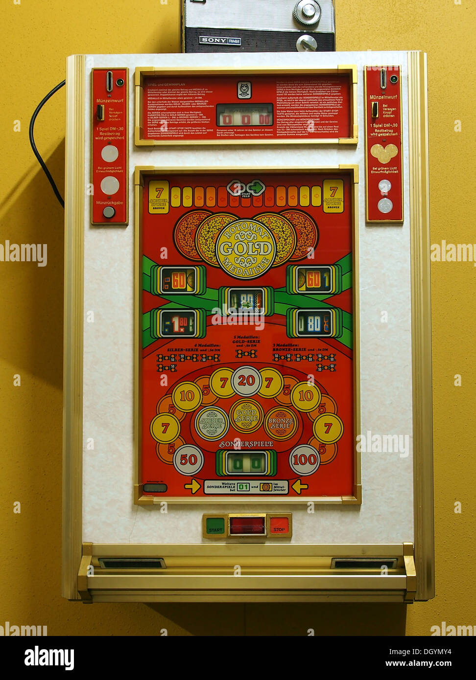 The Rotomat Gold is an old gambling machine, part of a collection of ...
