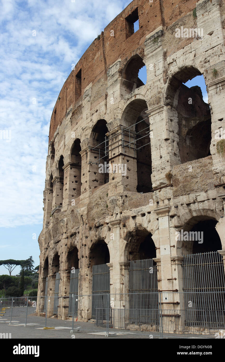 Colosseum detail, Flavian amphitheater in Rome, Italy Stock Photo - Alamy