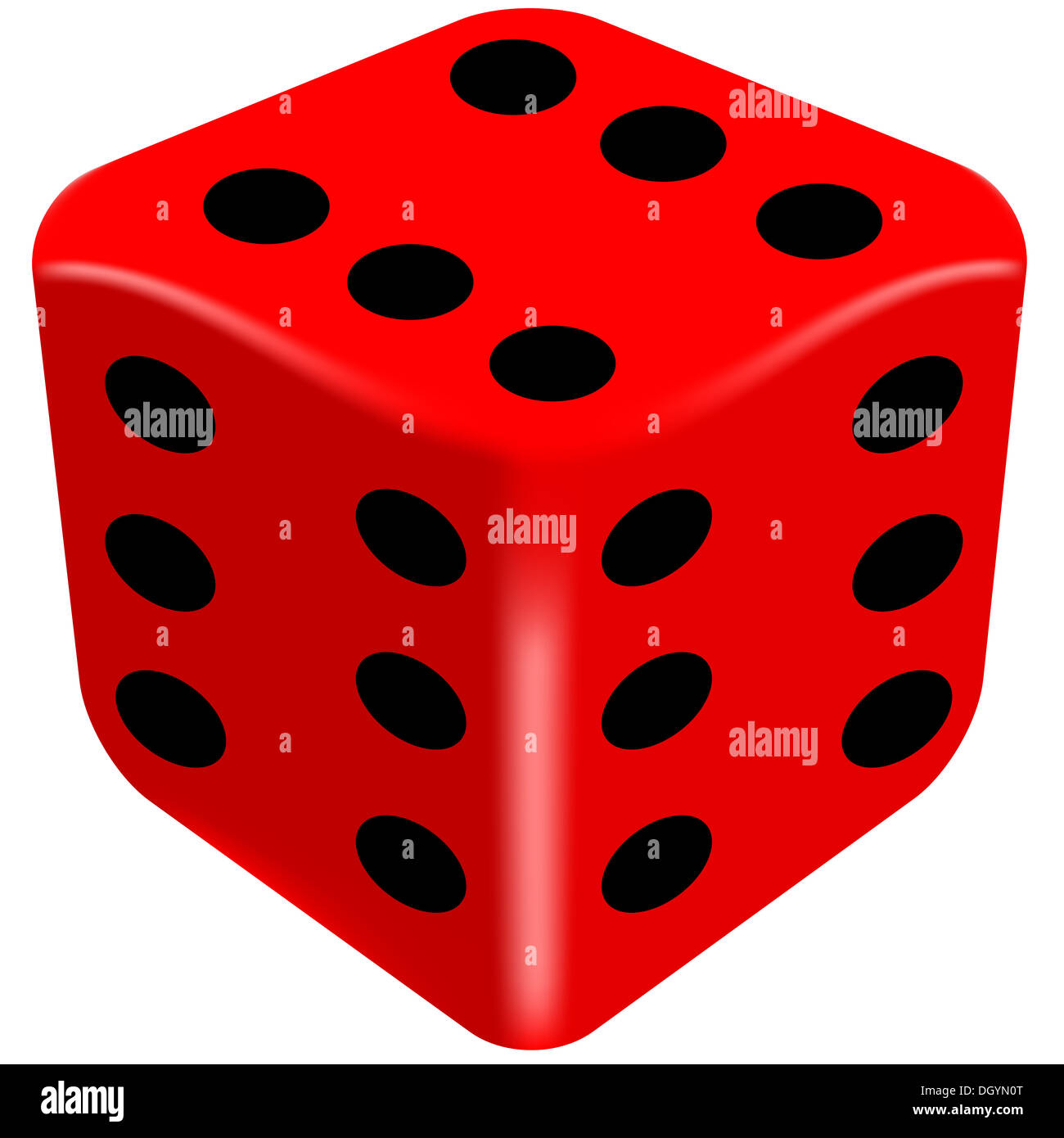 Red dice. Image contains a gradient mesh Stock Photo - Alamy