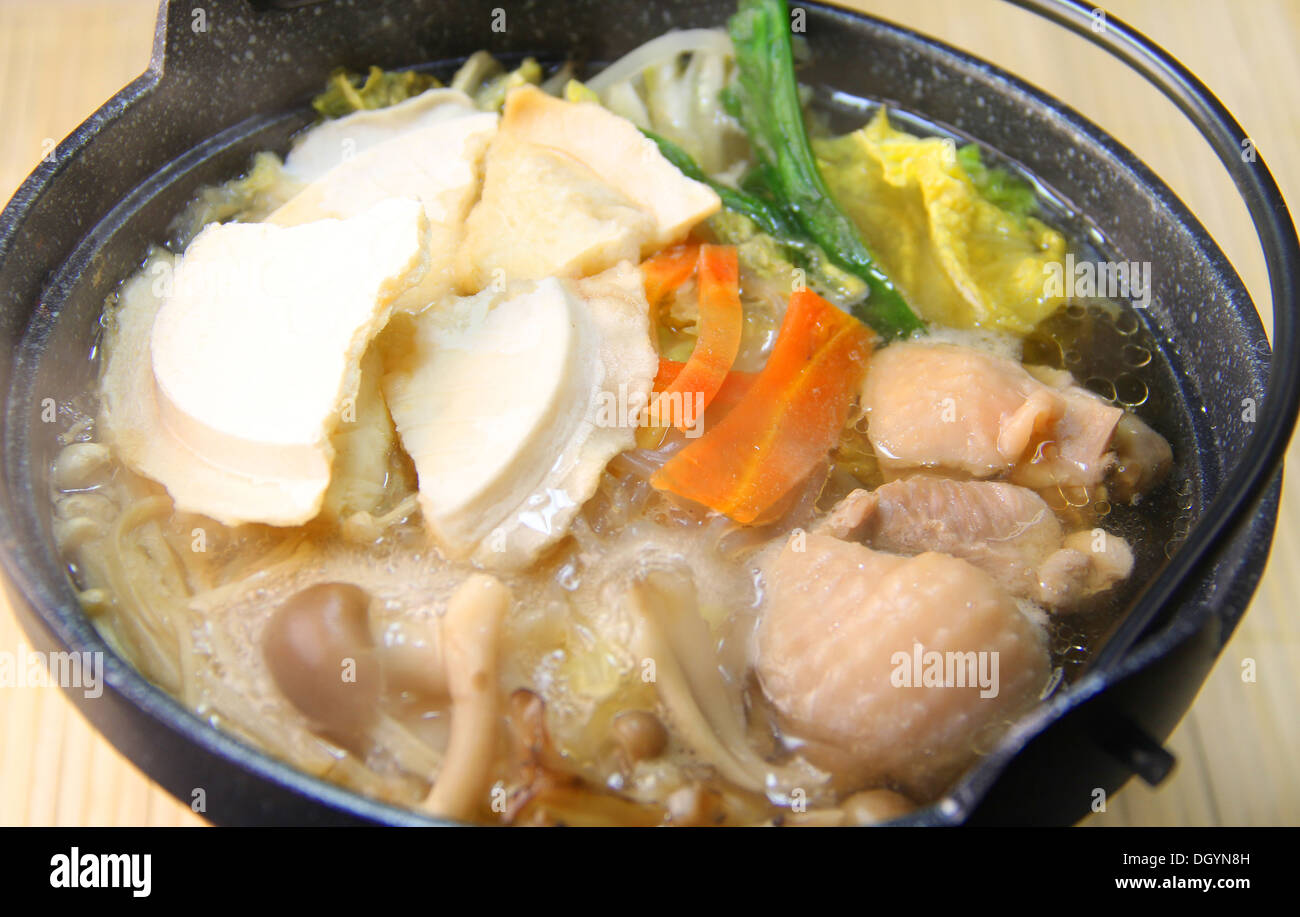 Senbei jiru (Rice cracker soup Stock Photo - Alamy