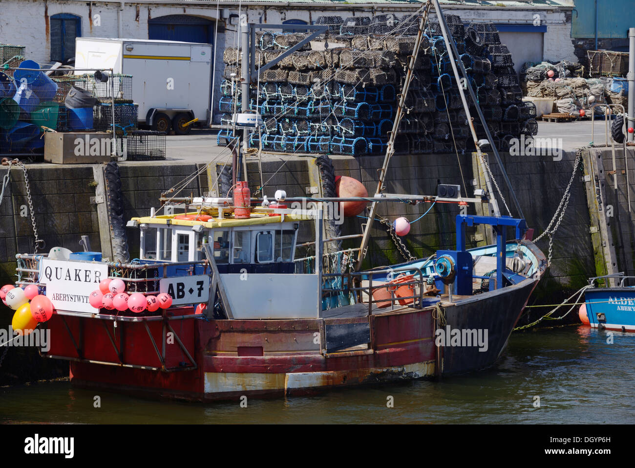 Fishing Boats In Aberystwyth Harbour High Resolution Stock Photography ...