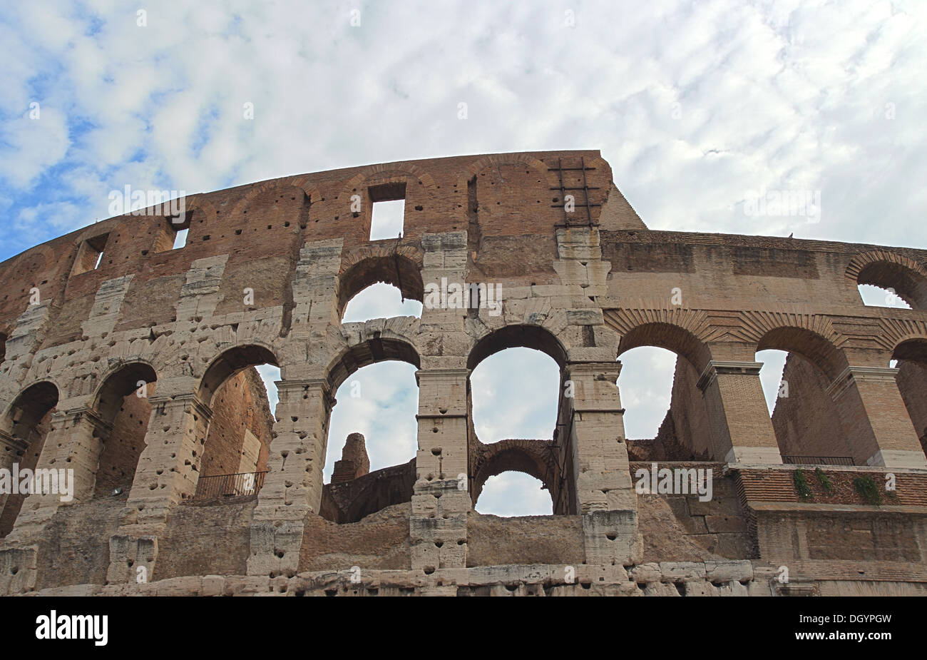 Colosseum detail, Flavian amphitheater in Rome, Italy Stock Photo - Alamy