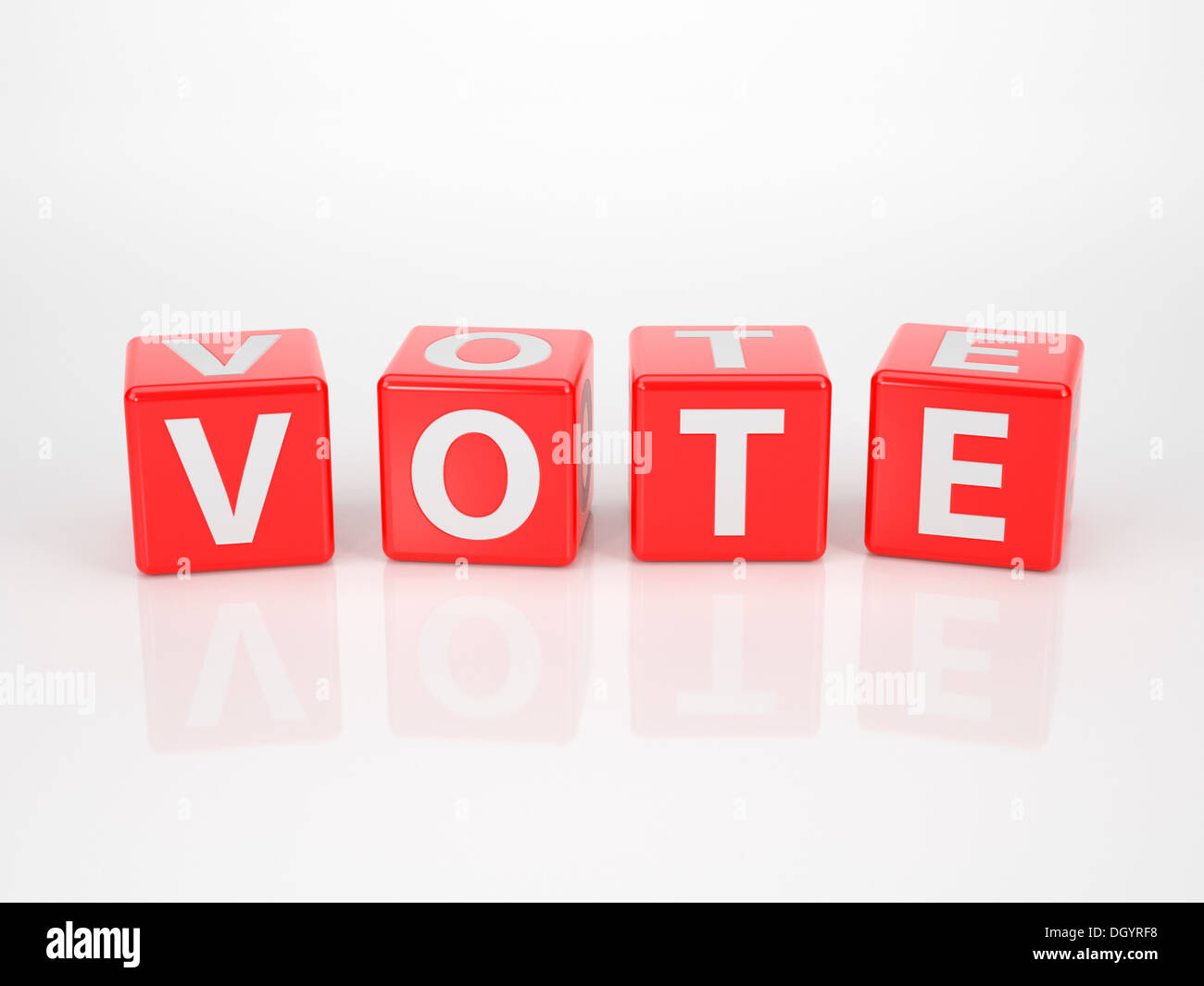 Red and white vote here sign hi-res stock photography and images - Alamy