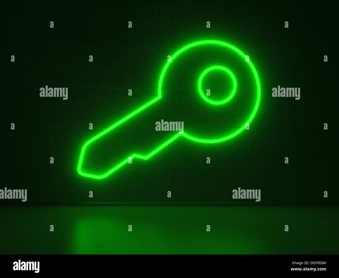 Key - Series Neon Signs Stock Photo - Alamy