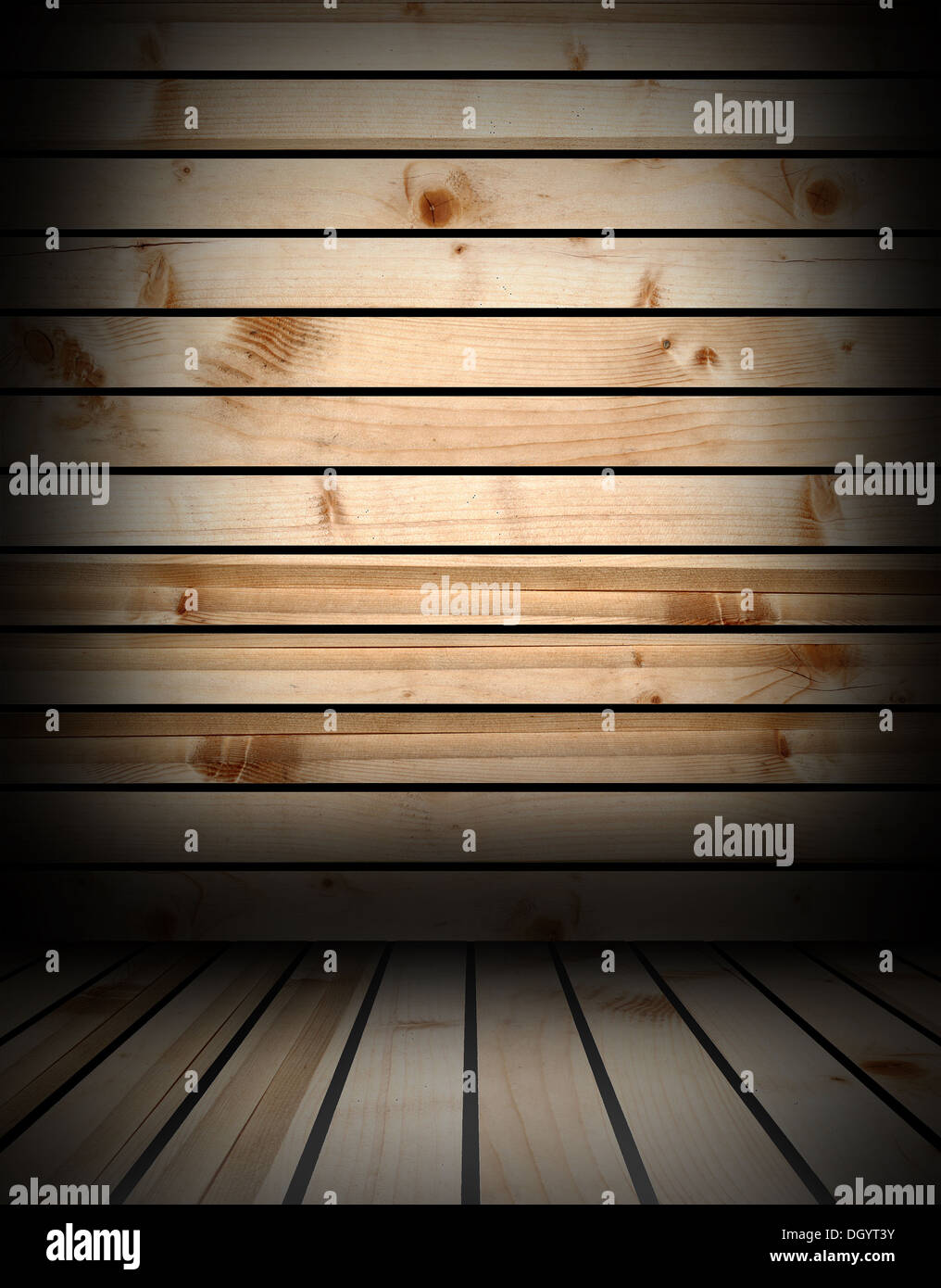 architectural wooden lodge interior backdrop with vignette Stock Photo ...