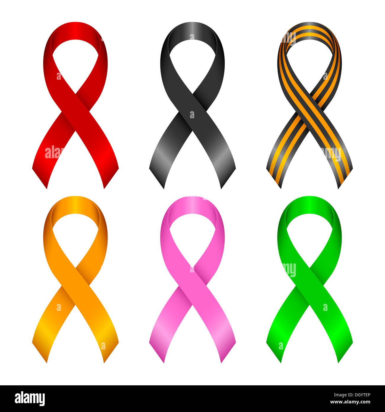 Green award ribbons badge hi-res stock photography and images - Alamy