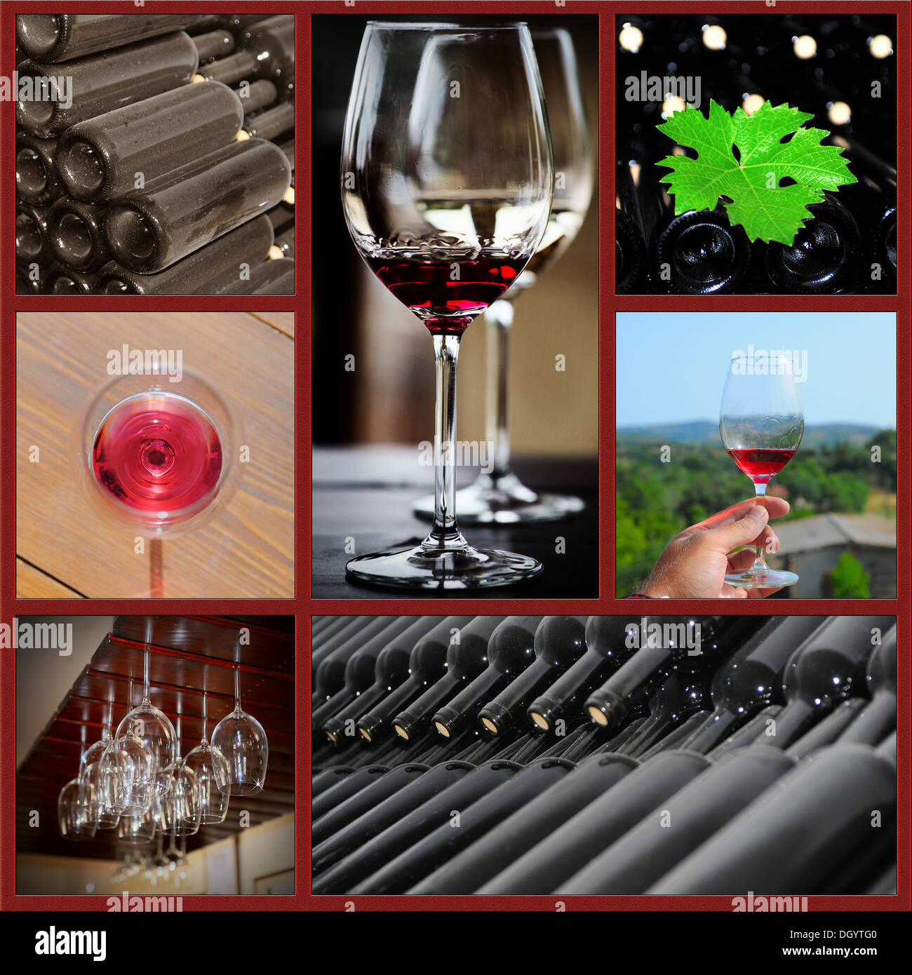Wine collage hi-res stock photography and images - Alamy