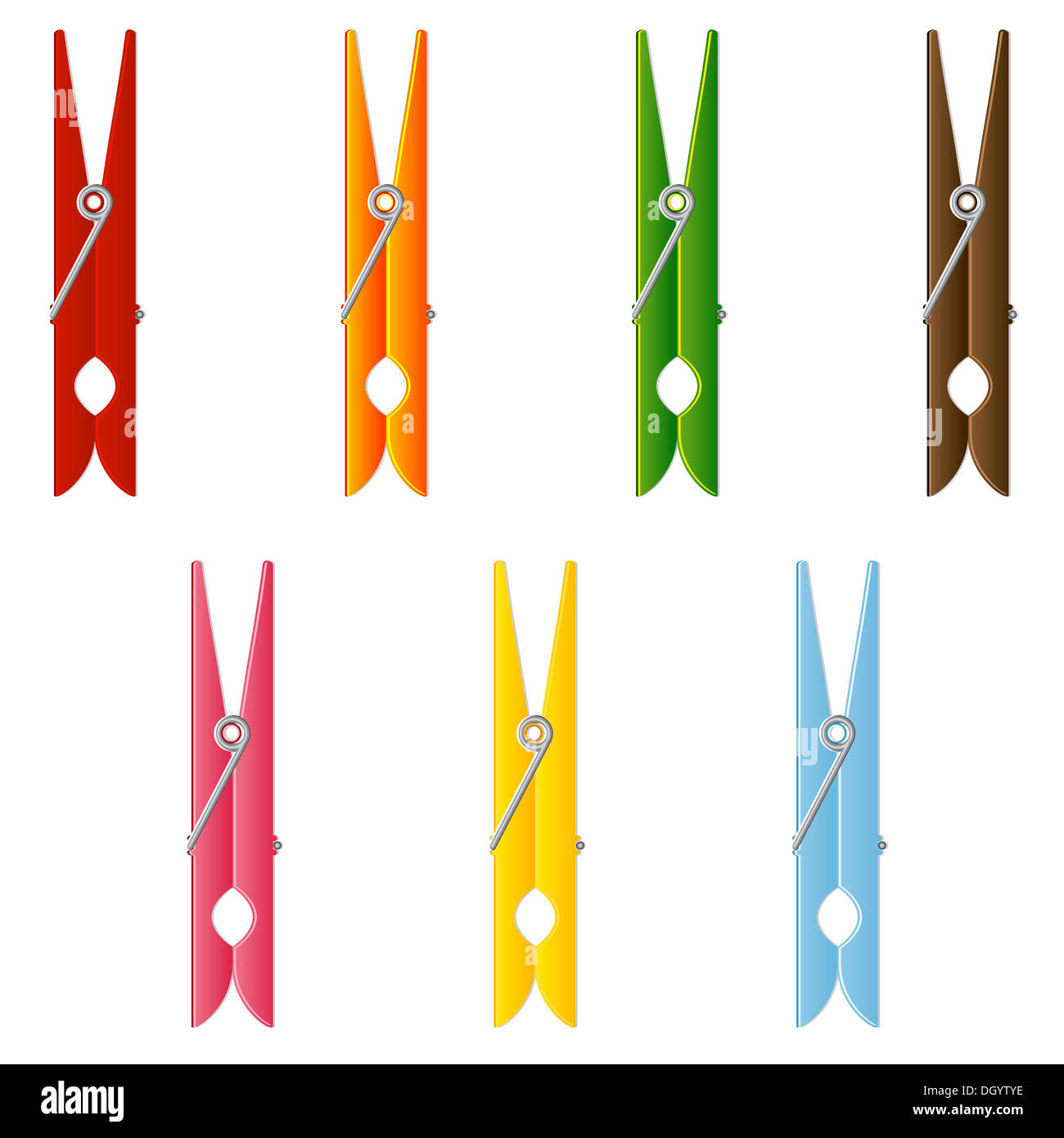 Clothes pin set Stock Photo - Alamy