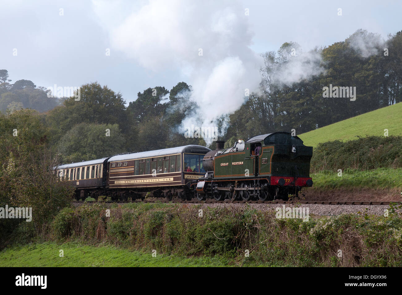 steam train near greenway halt,devon, railway, attraction, rail, engine ...