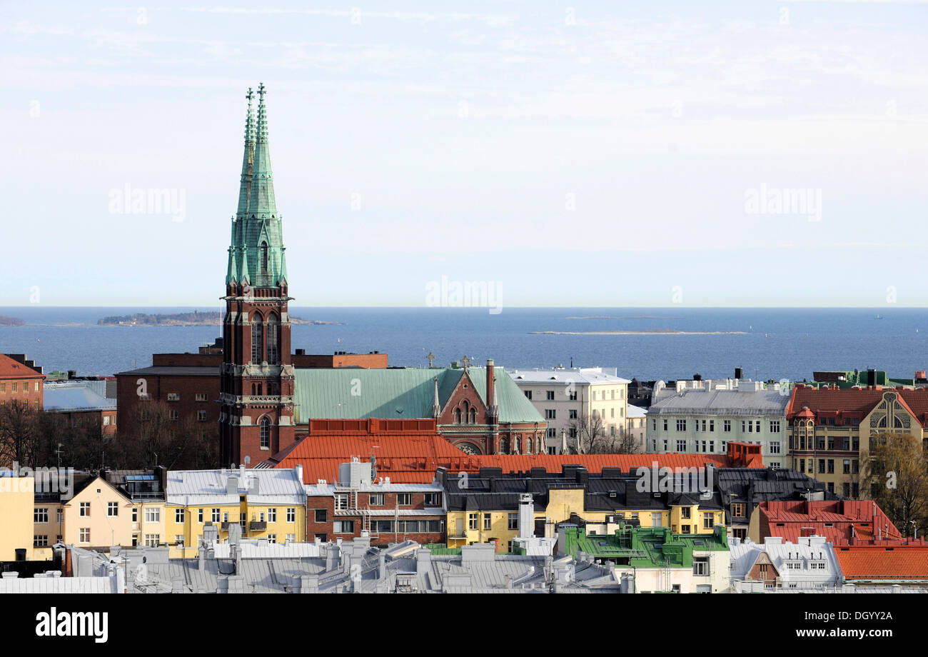 Cityscape with St. John's Church, Helsinki, Finland, Europe Stock Photo ...