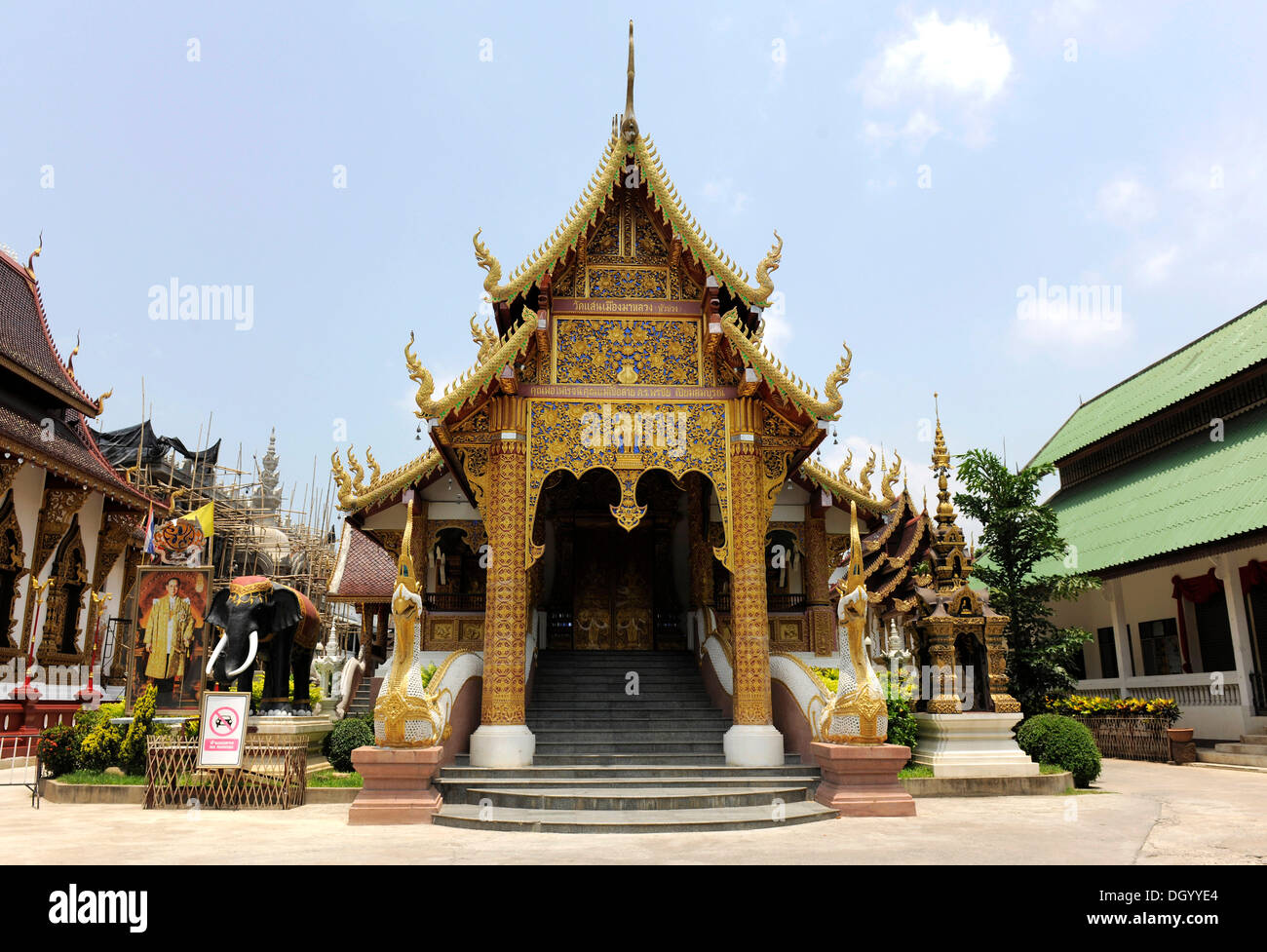 Wat San Muang Ma Luang Temple in Chiang Mai, Thailand, Asia Stock Photo ...