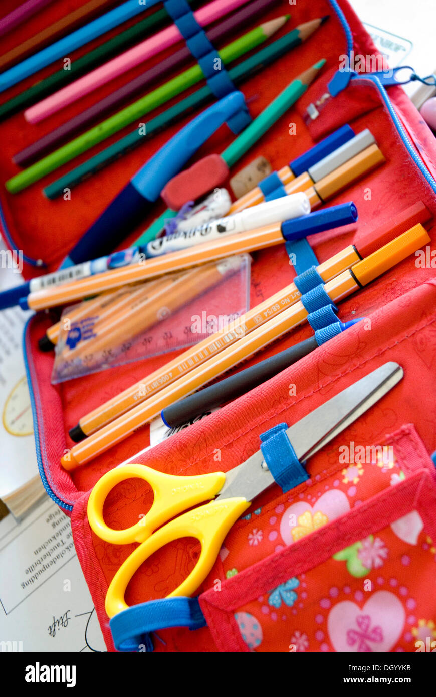 School pencil cases hi-res stock photography and images - Alamy