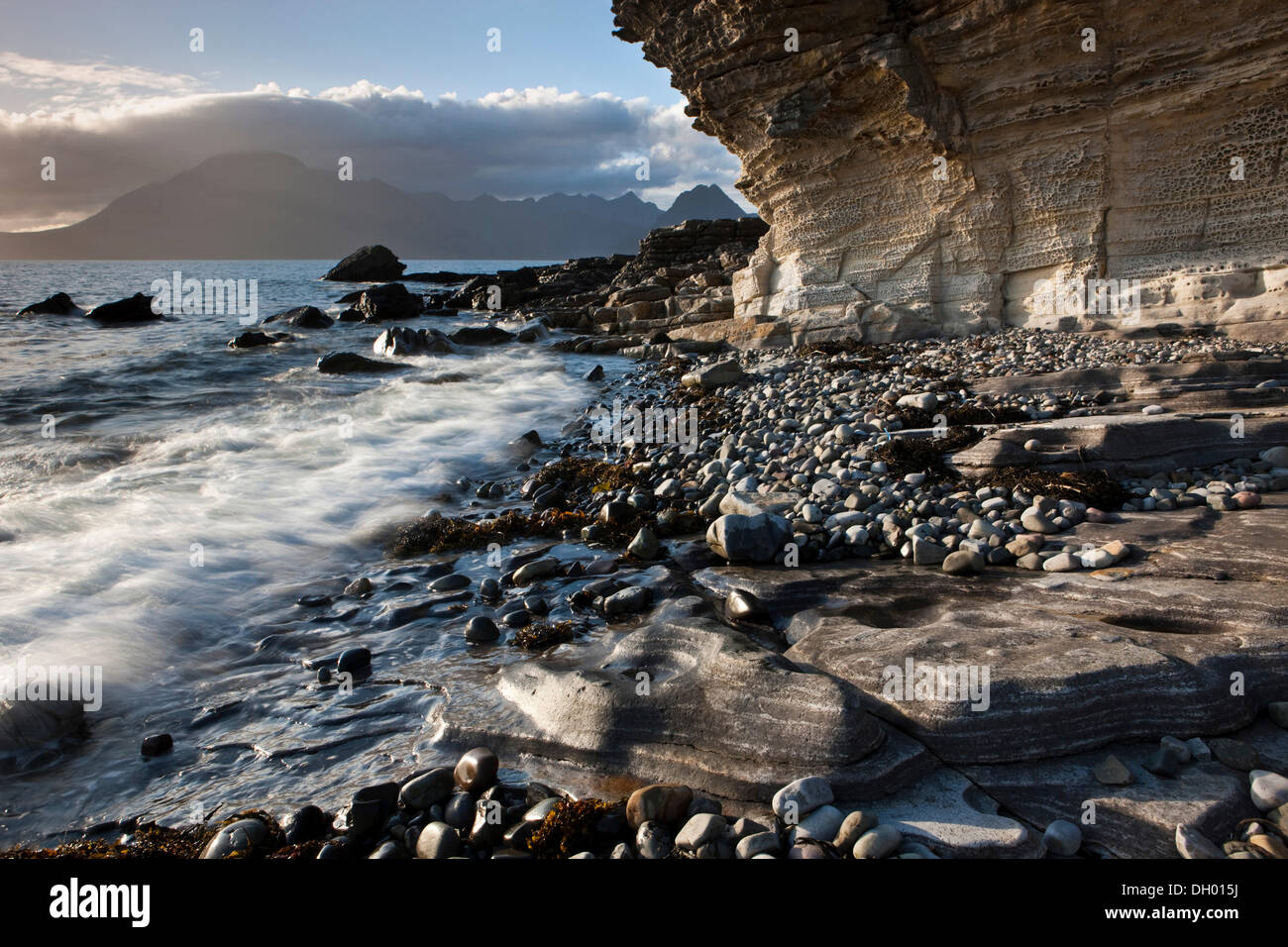 Rocky coast, Elgol, Isle of Skye, Scotland, United Kingdom Stock Photo ...