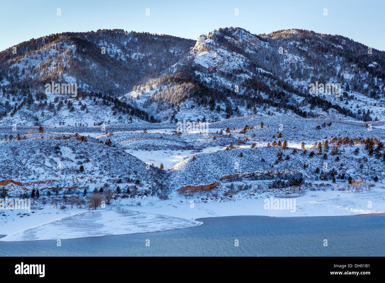 Arthur's Rock in Lory State Park and Horsetooth Reservoir near Fort ...