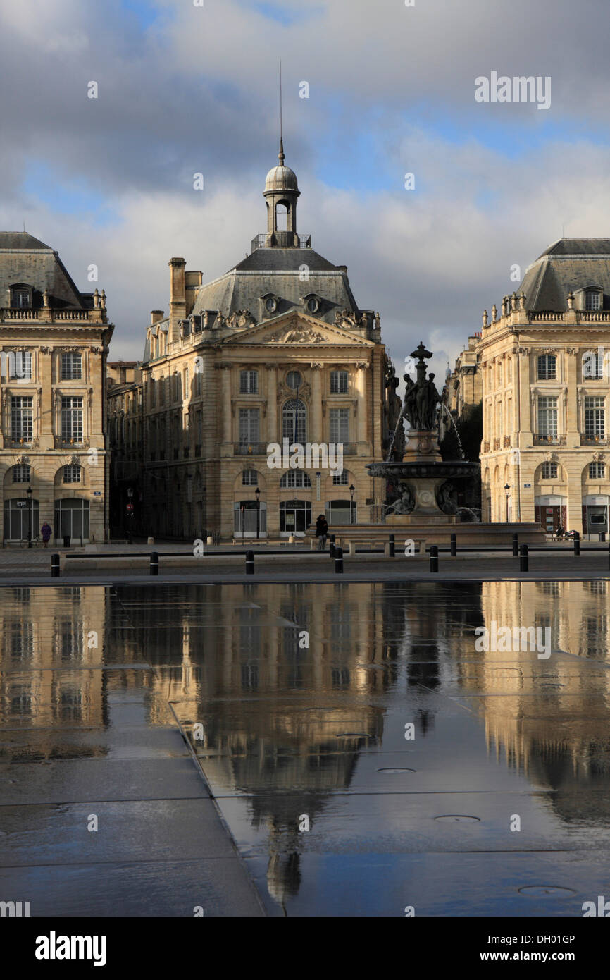 Place de la Bourse, Bordeaux, Gironde, Aquitaine, France, Europe Stock ...
