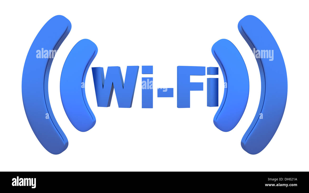 Abstract Wi-fi on white background (done in 3d Stock Photo - Alamy