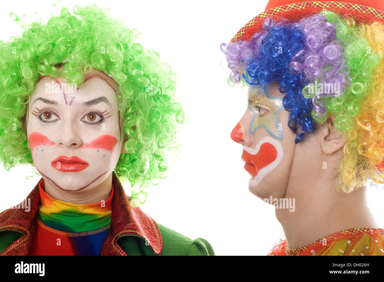 Funny couple circus clowns hi-res stock photography and images - Alamy