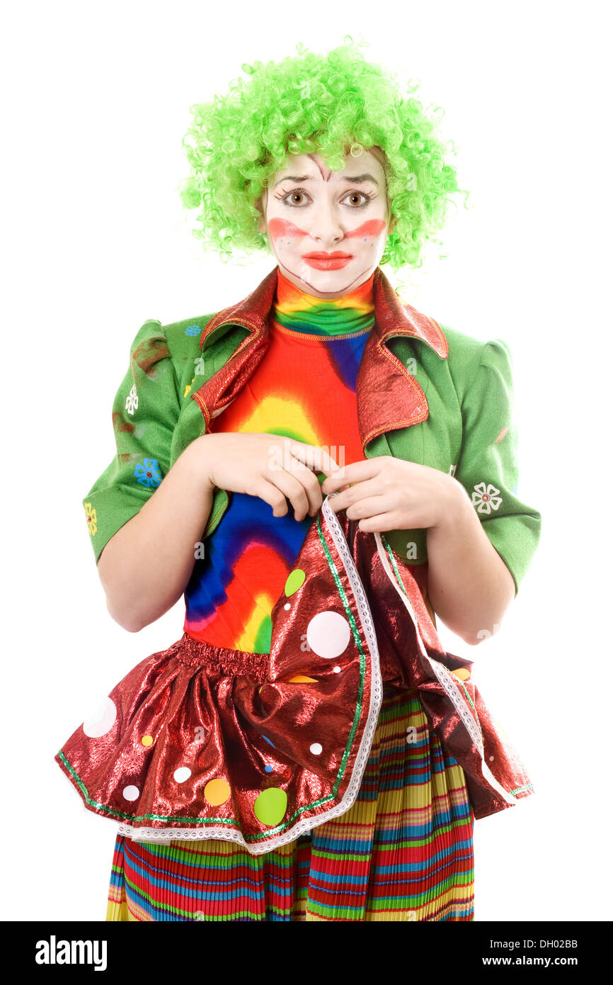 Sad female clown hi-res stock photography and images - Alamy