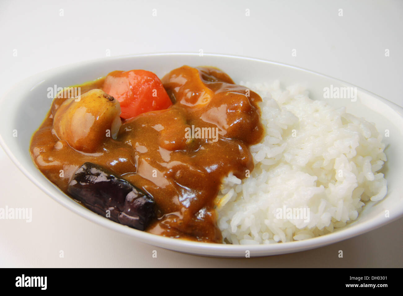 Curry and rice Stock Photo - Alamy