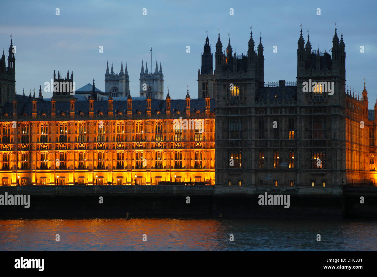 Westminster Hall, Houses of Parliament, rear of Westminster Abbey in ...