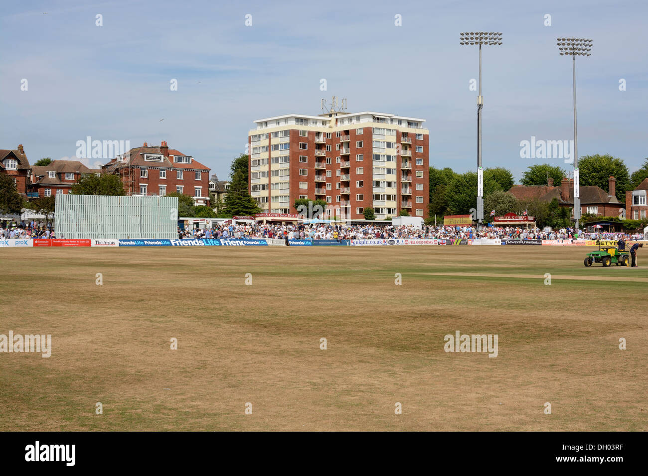 Sussex cricket ground at Brighton and Hove. England versus Australia ...