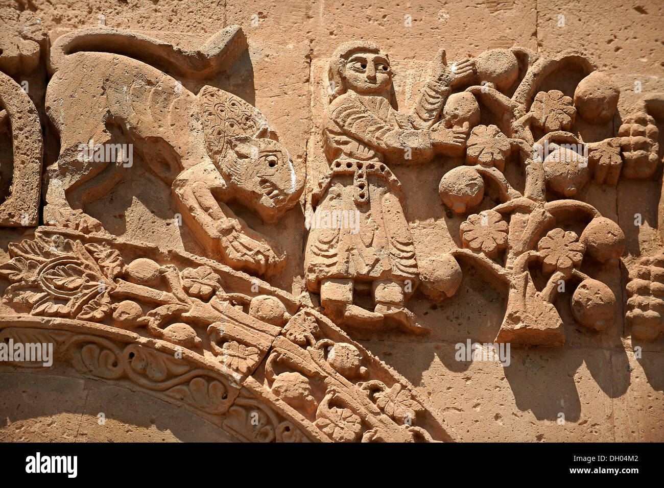 Bas-relief sculptures with scenes from the Bible on the outside of the ...