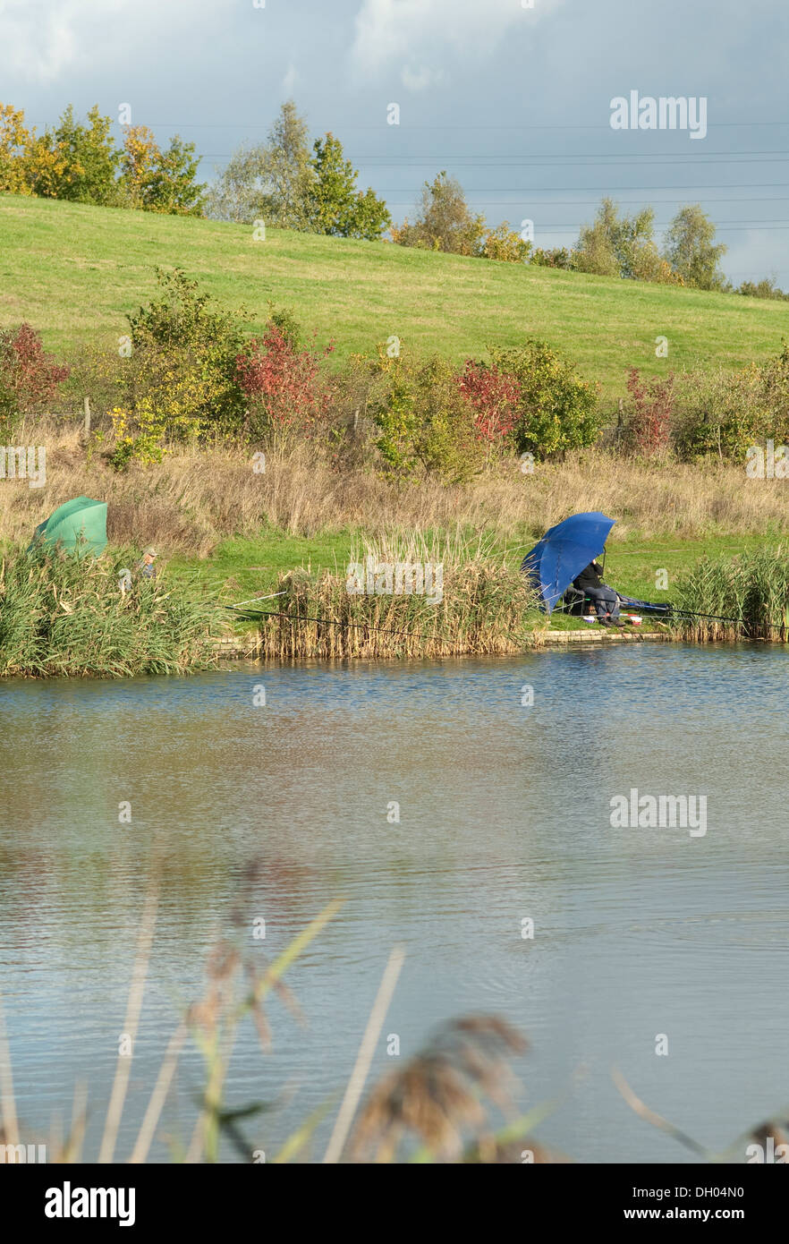 Anglers by number 2 pond on the Five Pits trail - Holmewood Derbyshire ...