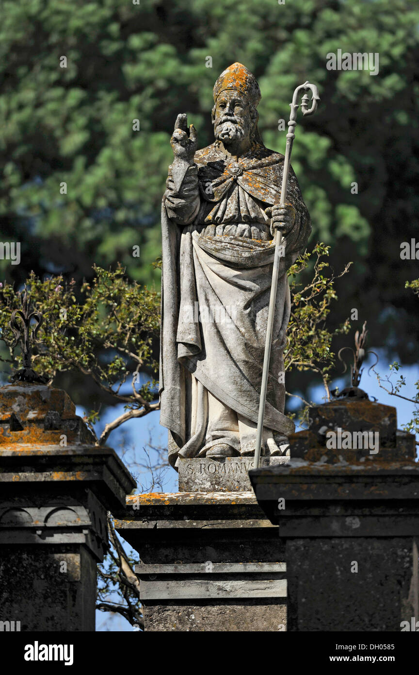 Statue of Bishop St. Romanus, a martyr, Nepi, Lazio region, Italy ...