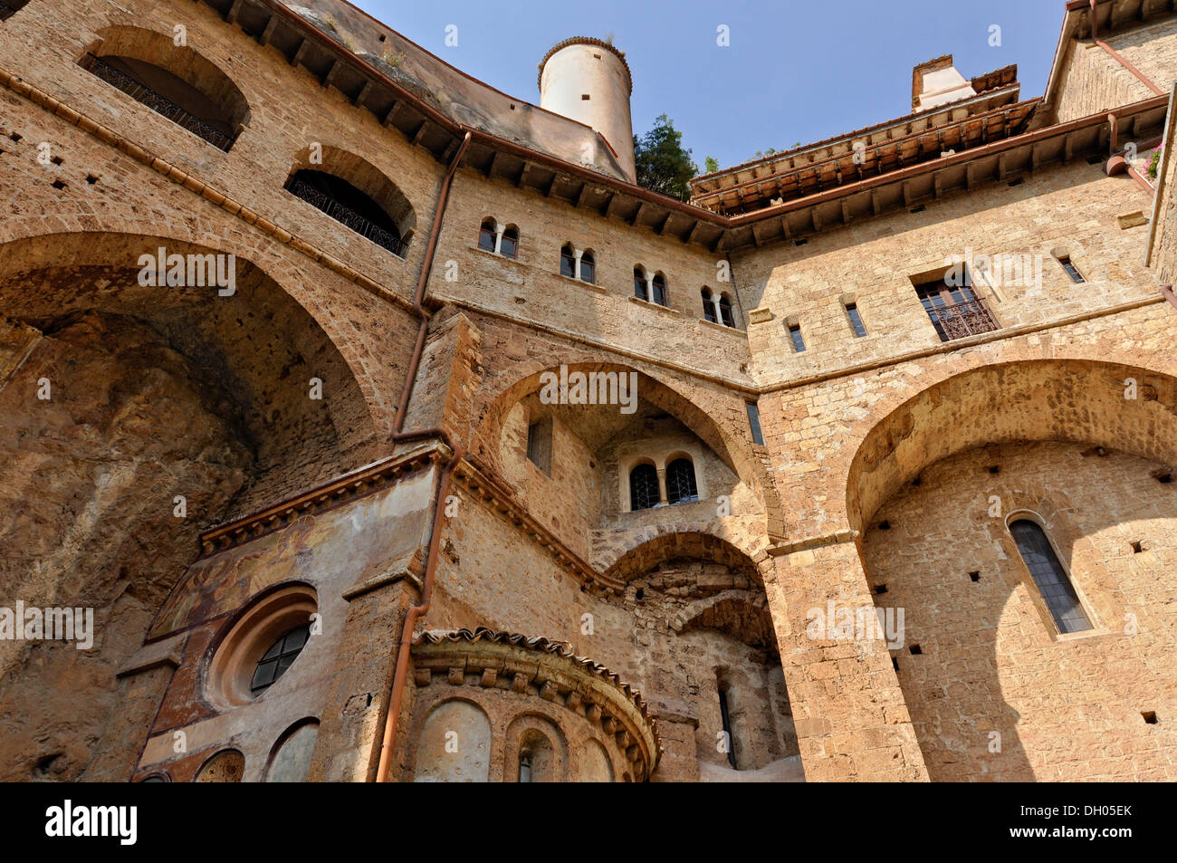 Monastery of St. Benedict or Sacro Speco, near Subiaco, Lazio, Italy ...
