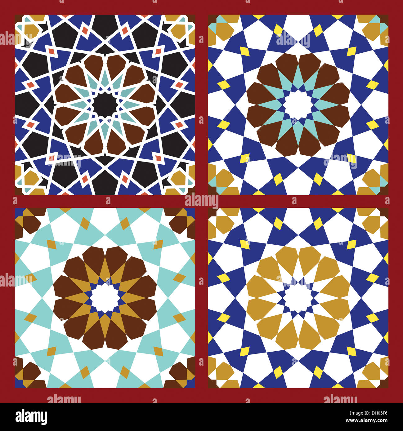 Set of Arabic Seamless Patterns Stock Photo - Alamy