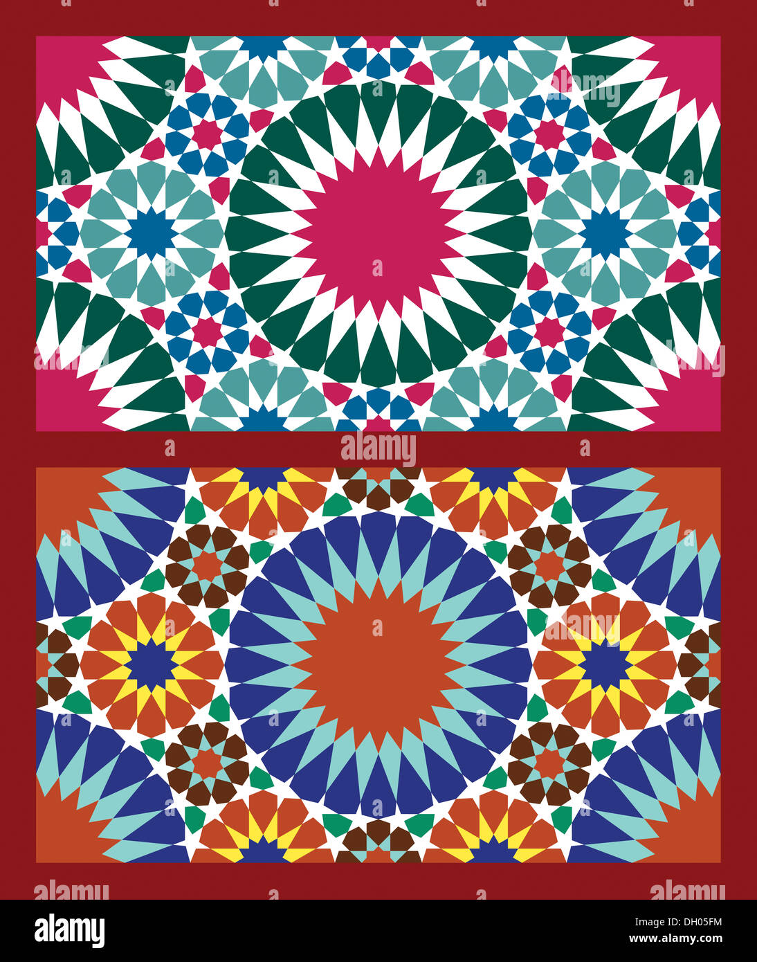 Set of Arabic Seamless Patterns Stock Photo - Alamy