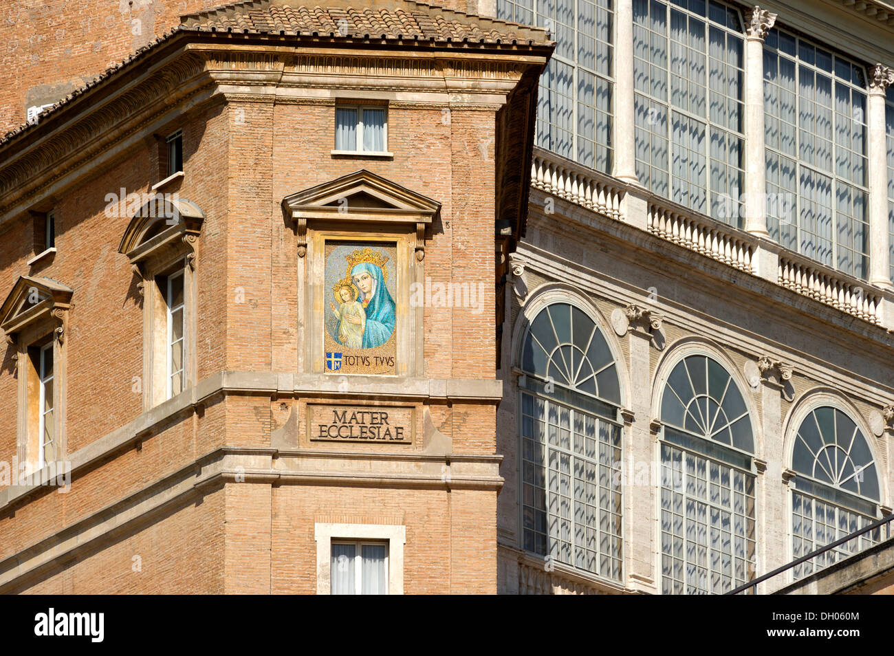 Mosaic on the Mater Ecclesiae Monastery inside Vatican City, Piazza San ...