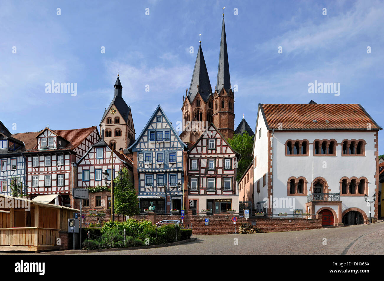 Romanesque Church of St. Mary, half-timbered houses and the Romanisches ...