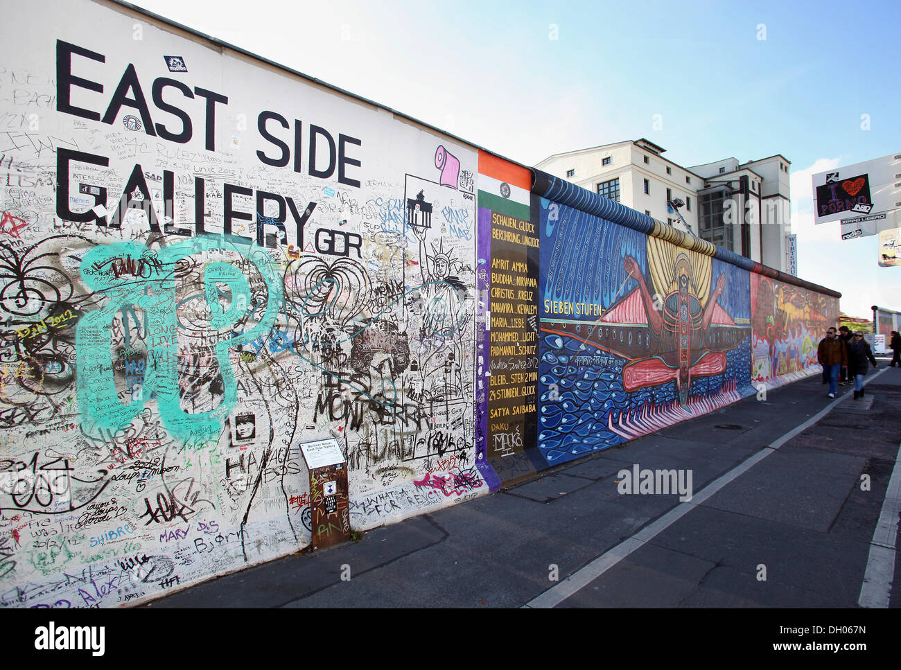 East Side Gallery, murals and paintings on the east side of the Berlin ...