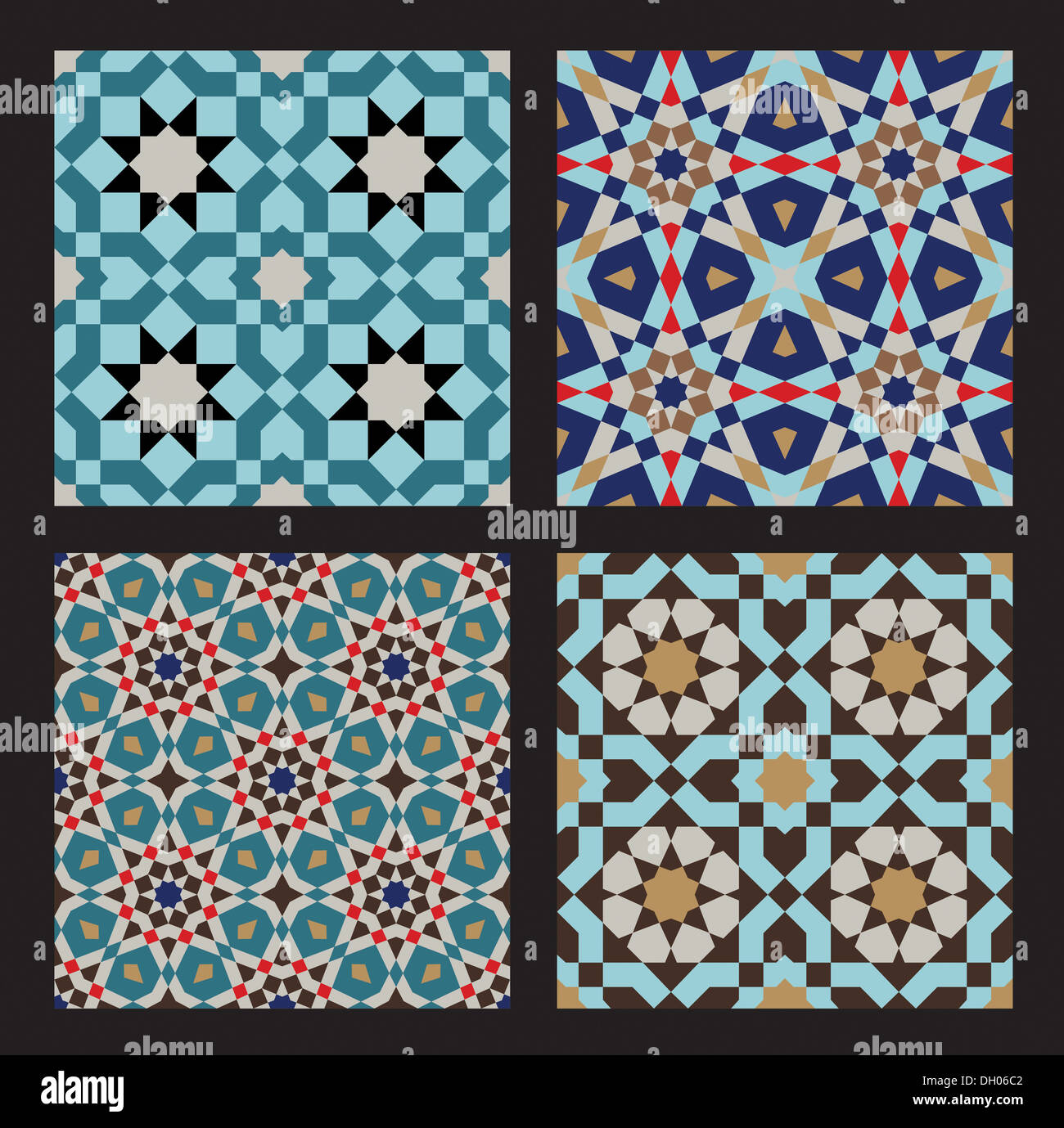 Set of Arabic Seamless Patterns Stock Photo - Alamy
