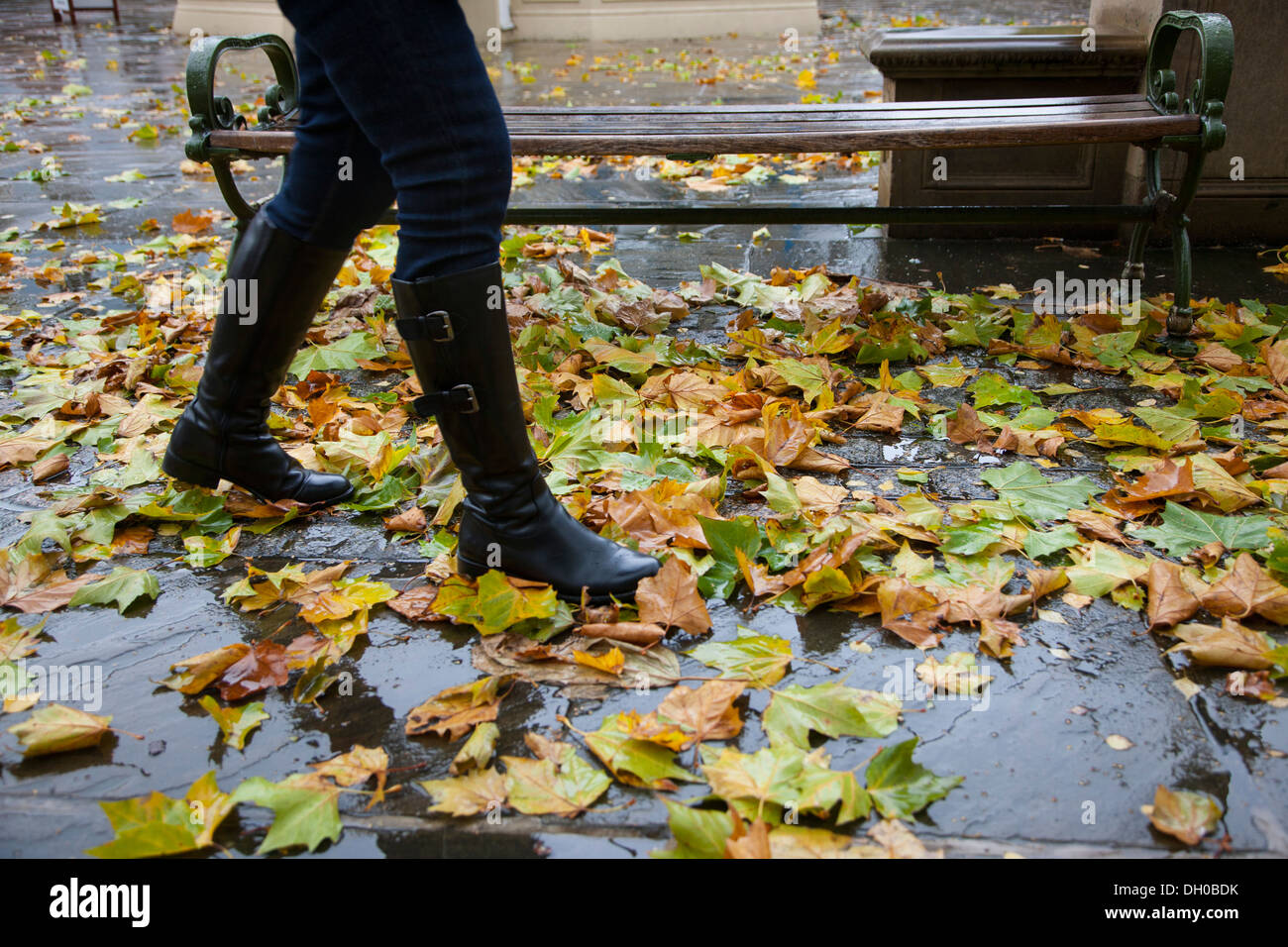 Lady wearing boots hi-res stock photography and images - Alamy