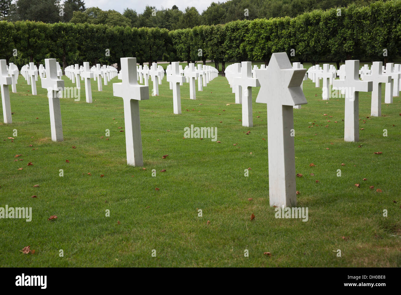 A section of war graves, Meuse-Argonne American Cemetery Stock Photo ...