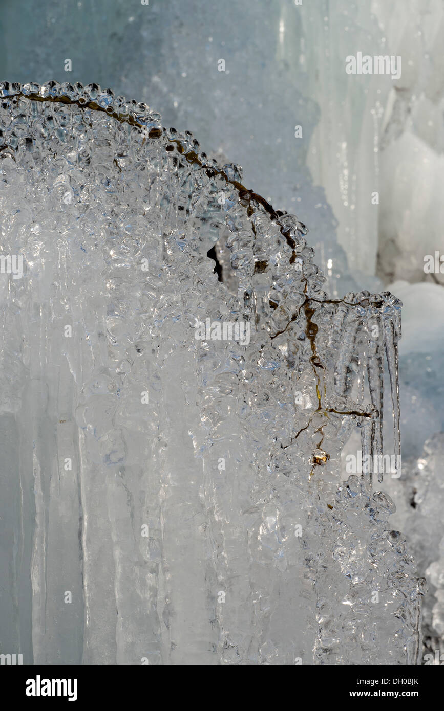 Ice structures, Hole of Vomp, Karwendel Mountains, Tyrol, Austria Stock ...