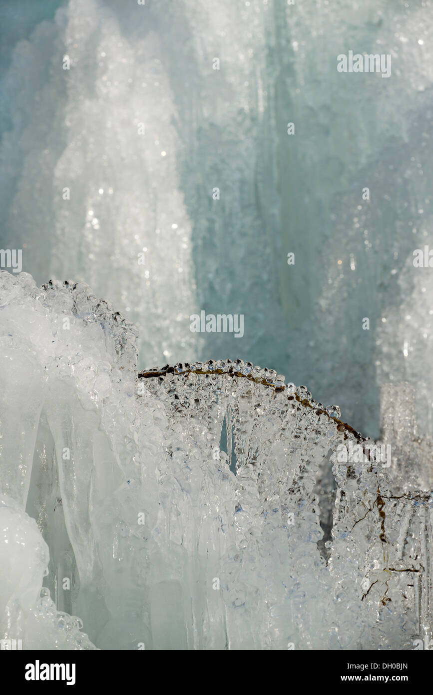 Ice structures, Hole of Vomp, Karwendel Mountains, Tyrol, Austria Stock ...