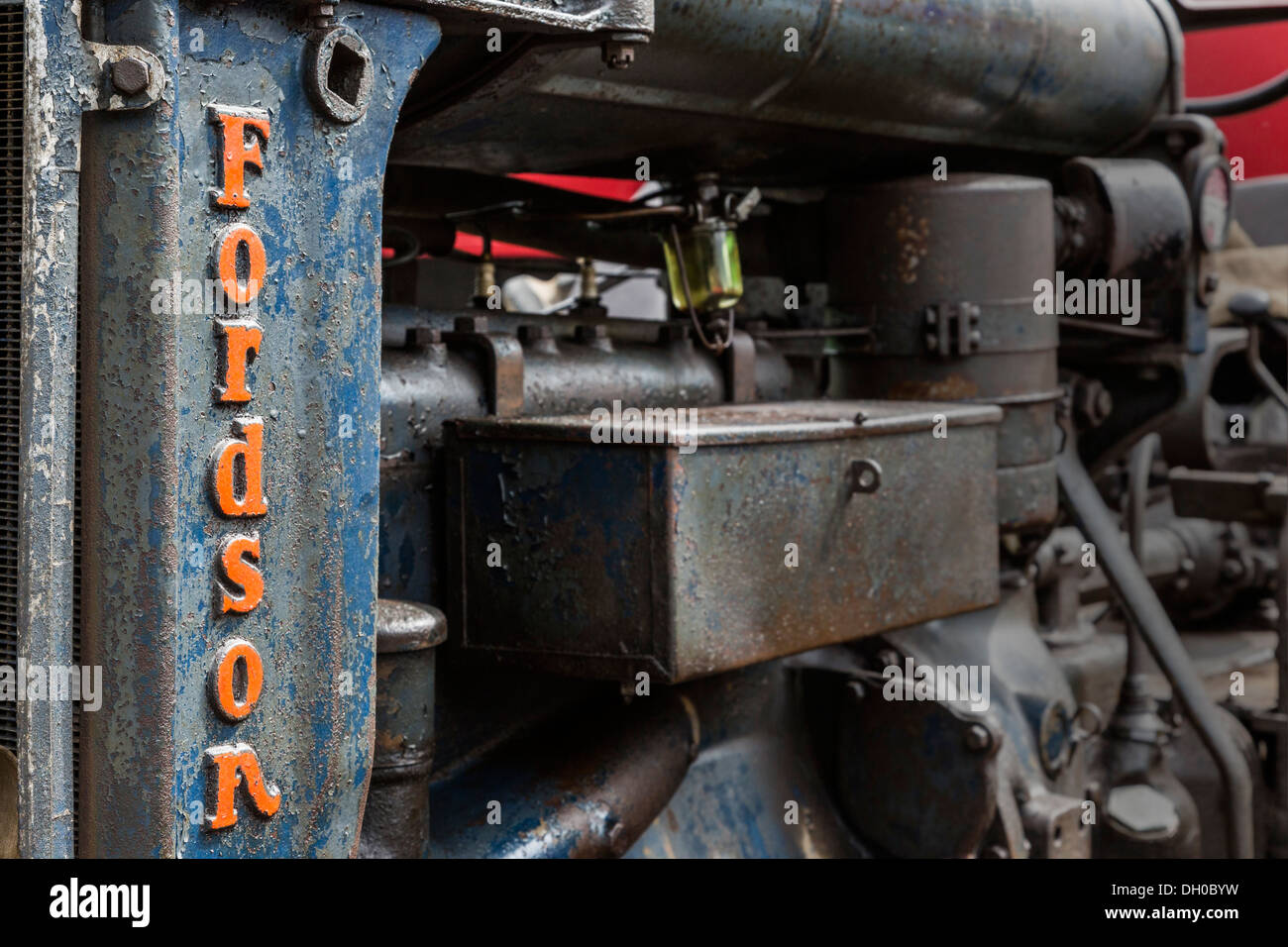 Old classic Fordson Major tractor, KAH394, on display at the Whitwell ...