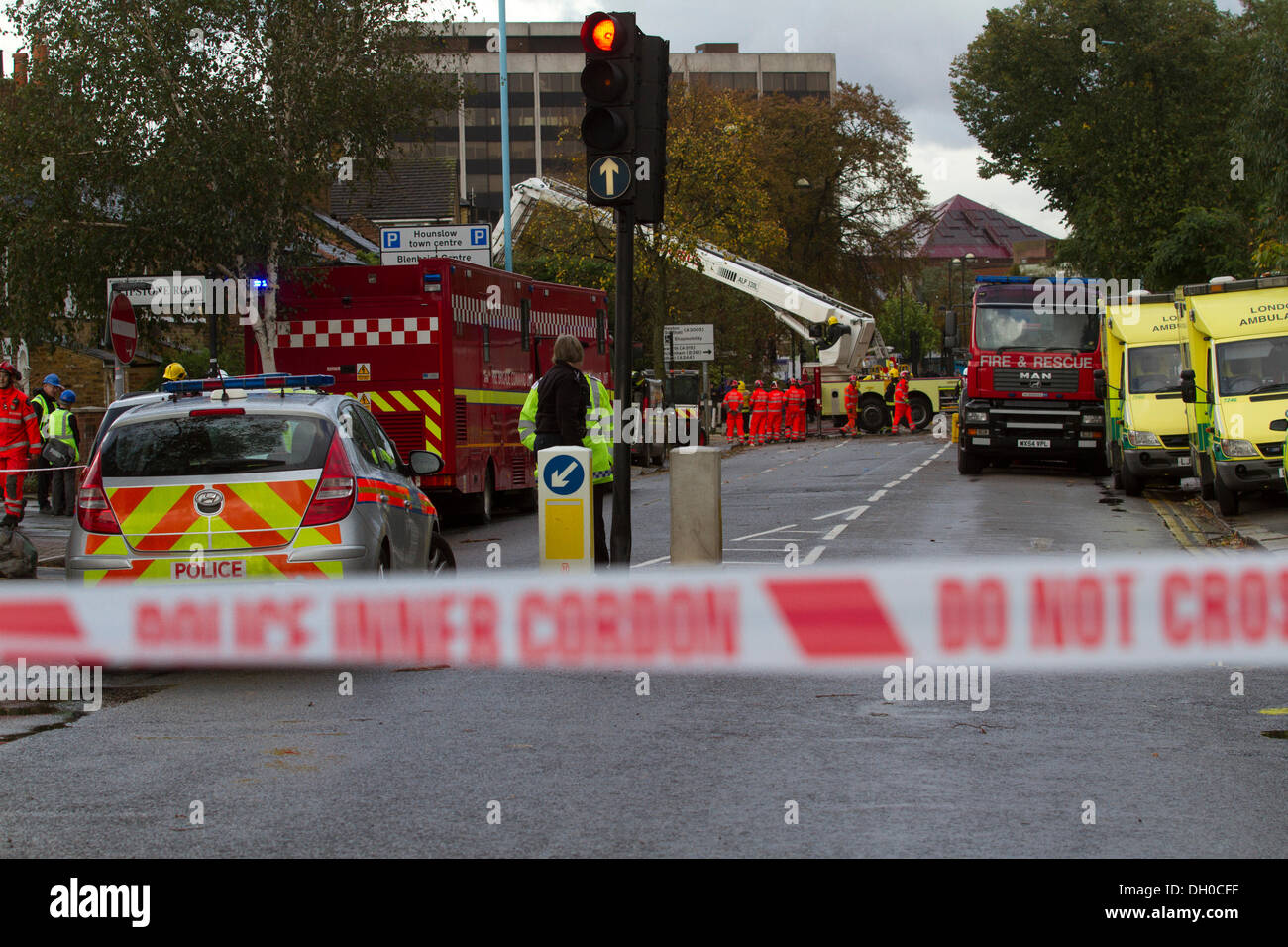 Which was destroyed in a suspected gas explosion hi-res stock ...