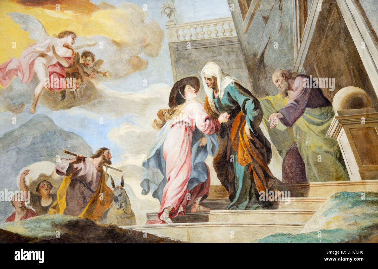 Ceiling rococo painted frescos hi-res stock photography and images - Alamy