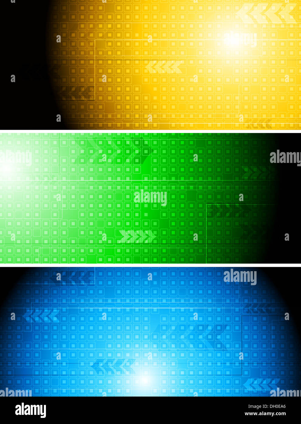Set of colorful hi-tech banners. Eps 10 vector Stock Photo - Alamy