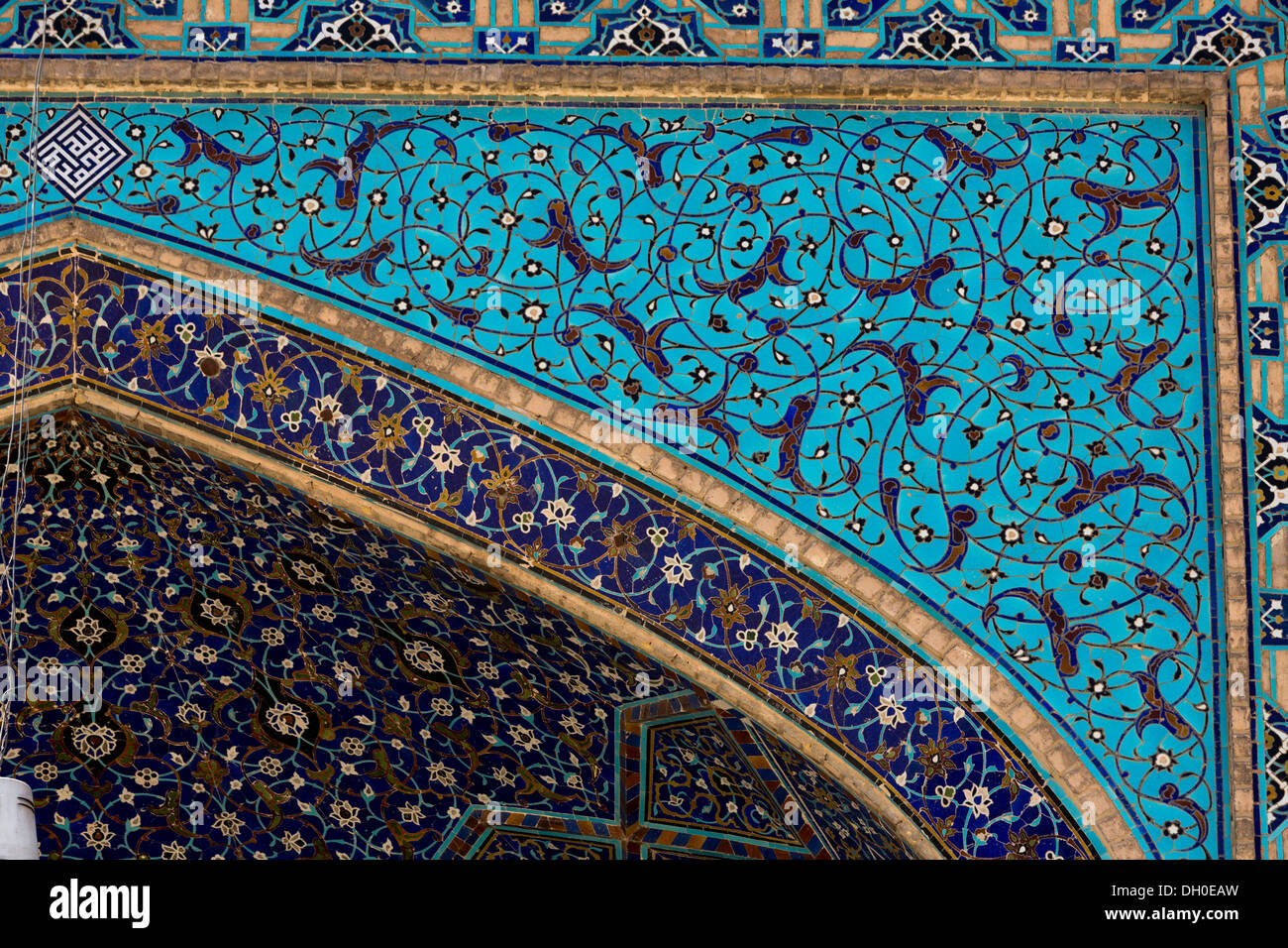 tiles on portal of Harun Vilayat shrine, Isfahan, Iran Stock Photo - Alamy