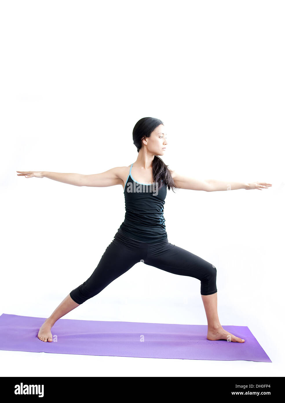 Slim beautiful yoga asana woman girl hi-res stock photography and ...