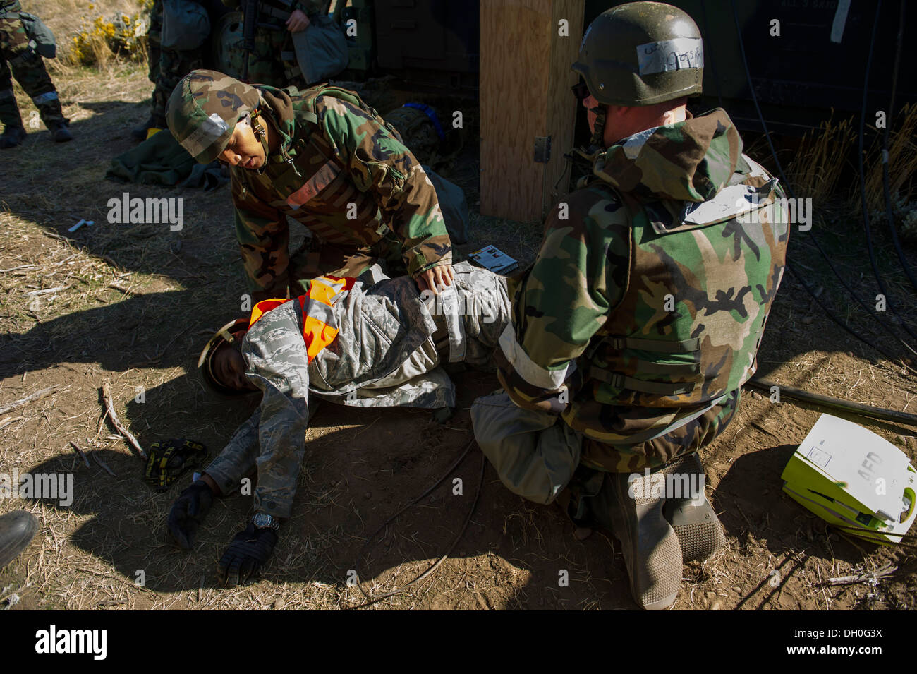 U.S. Air Force Airmen perform Self Aid Buddy Care at Hill Air Force ...