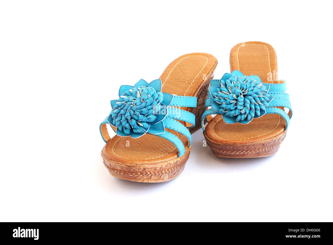 Blue shoes isolated on white background Stock Photo - Alamy