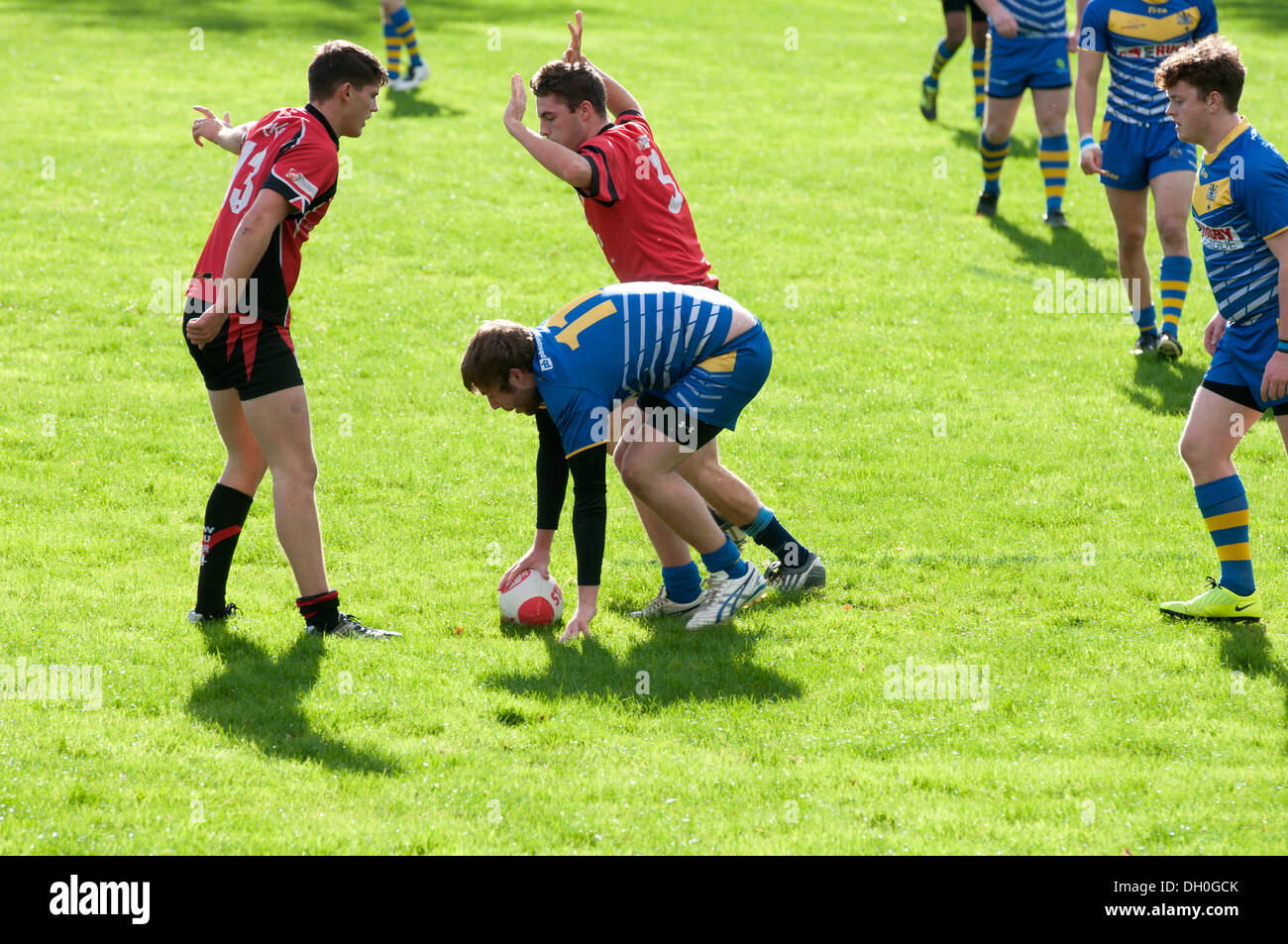 University sport, men`s Rugby League Stock Photo - Alamy