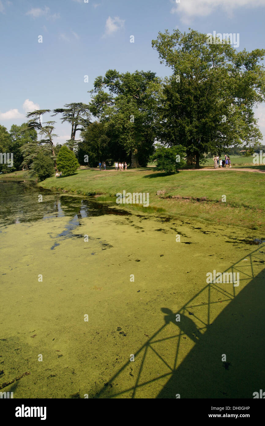 Lake and trees Croome Park Landscaped Gardens NT Worcestershire England ...